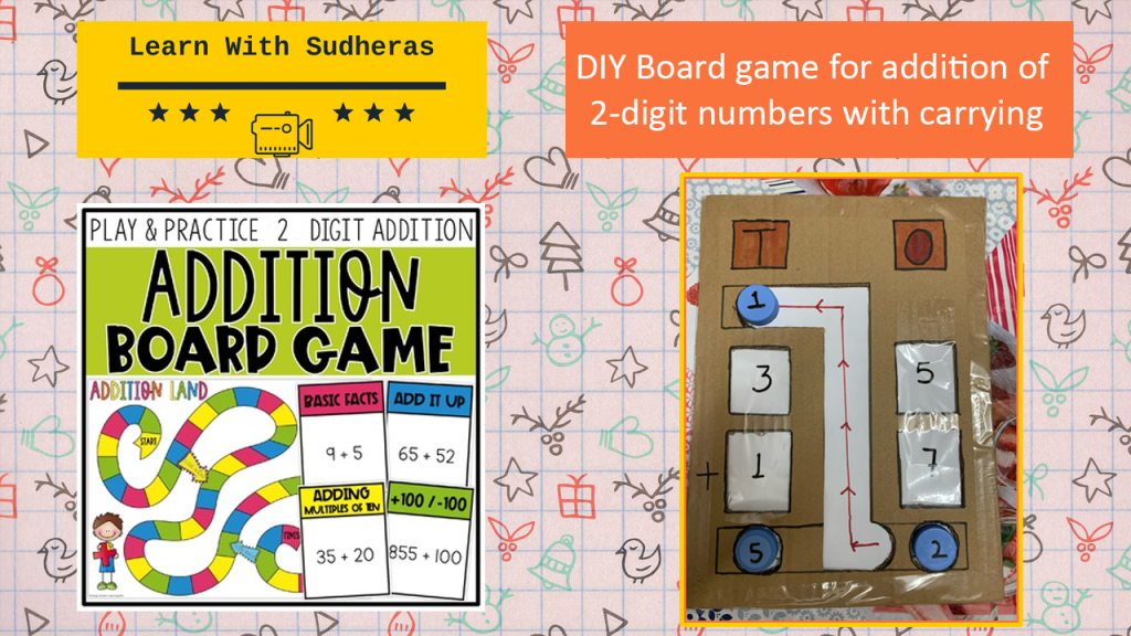 DIY Board game for addition of 2-digit numbers with carrying - Learn ...